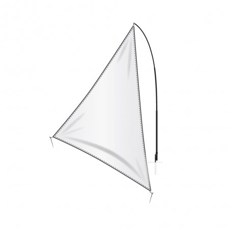 Voile grand format portable avec visuel interchangeable en textile